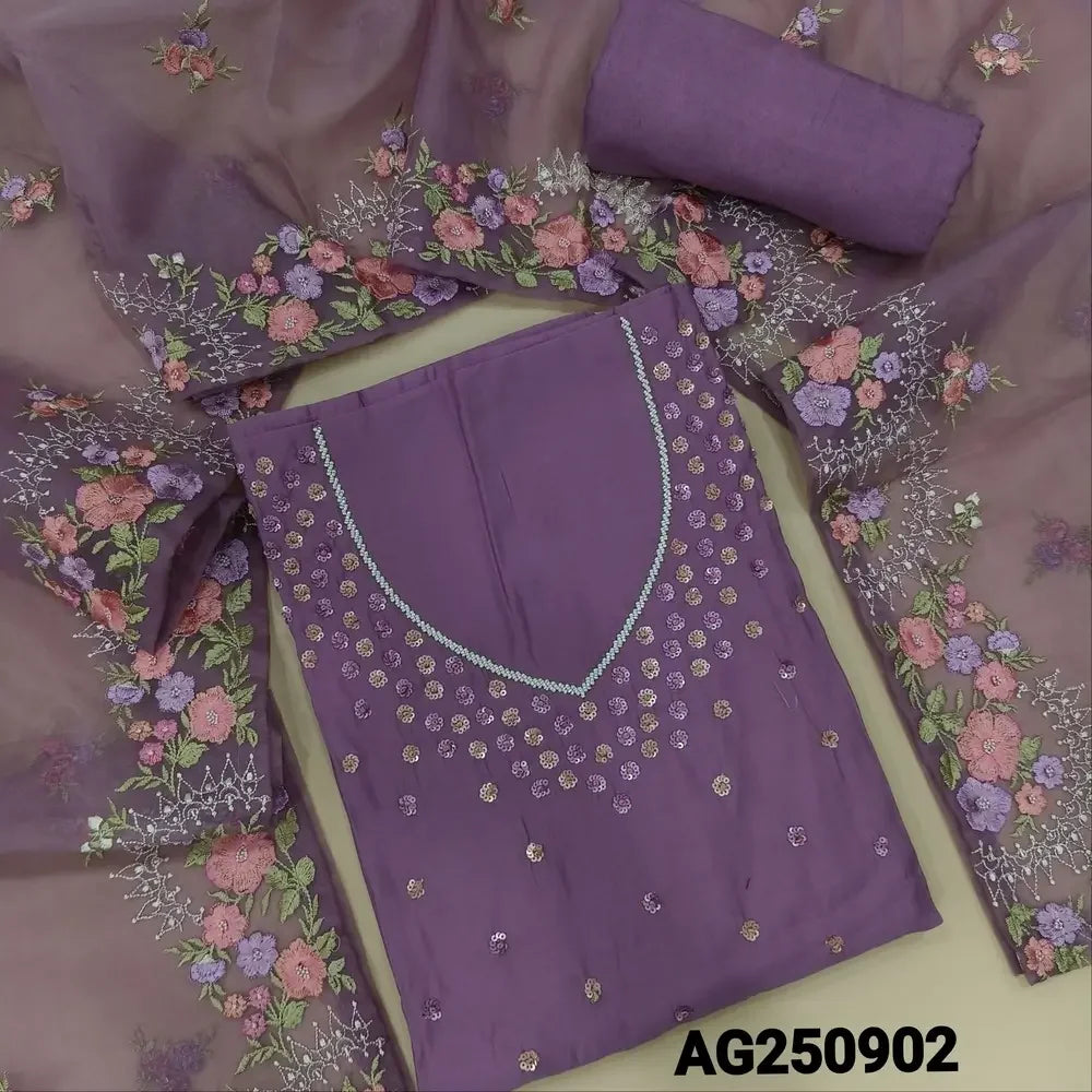 Mauve soft silk cotton salwar material ag250902-Neidhal